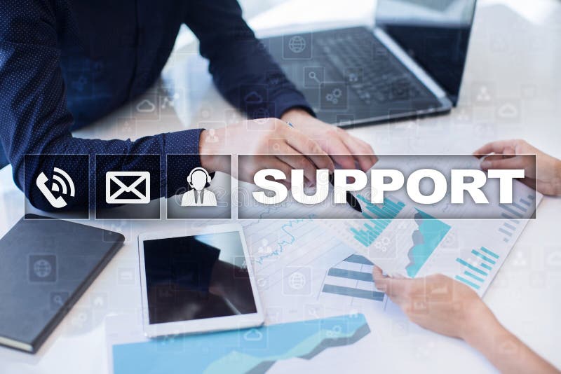 Technical Support. Customer Help. Business and Technology Concept ...