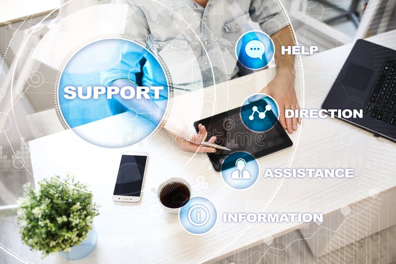Technical Support. Customer Help. Business and Technology Concept ...