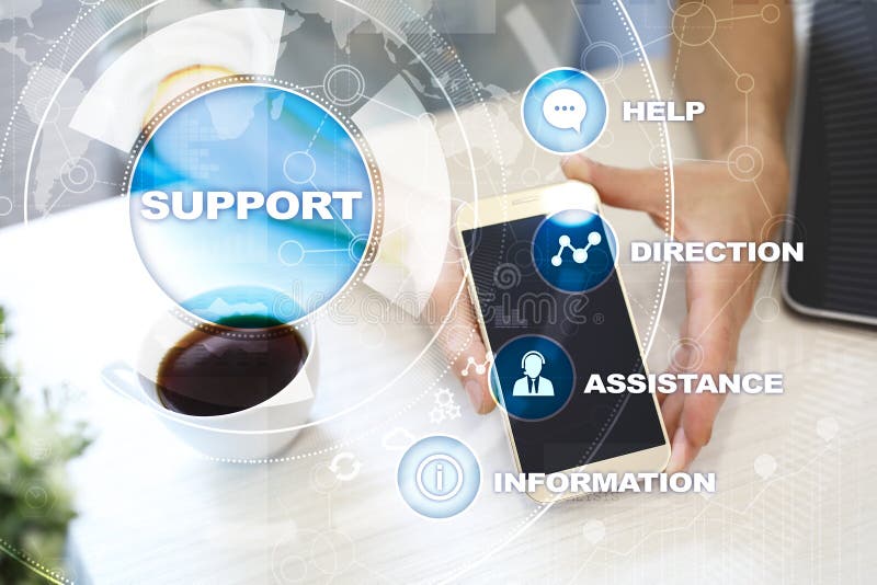Technical Support. Customer Help. Business and Technology Concept ...
