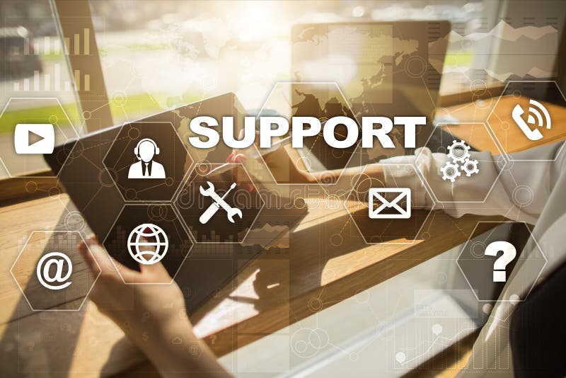 Technical Support. Customer Help. Business and Technology Concept ...