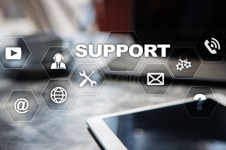 Technical Support. Customer Help. Business and Technology Concept ...