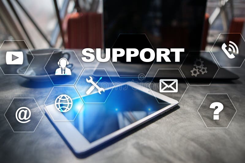 Technical Support. Customer Help. Business and Technology Concept ...