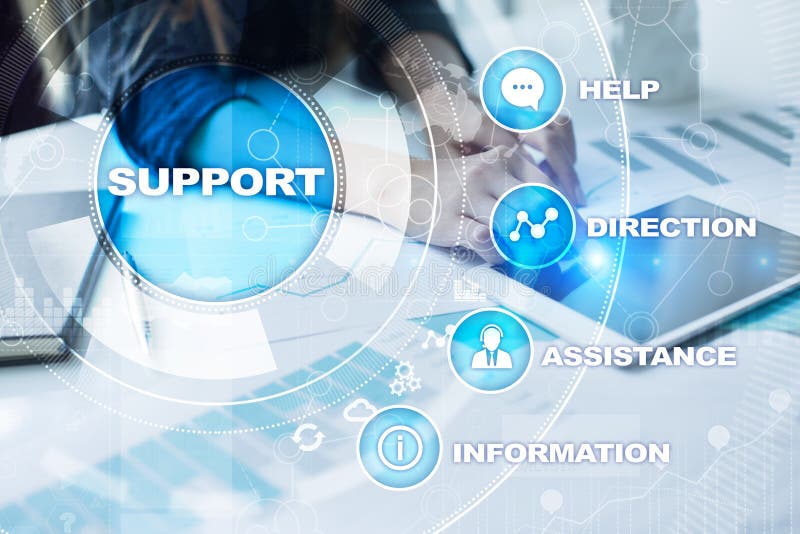 Technical Support. Customer Help. Business and Technology Concept ...