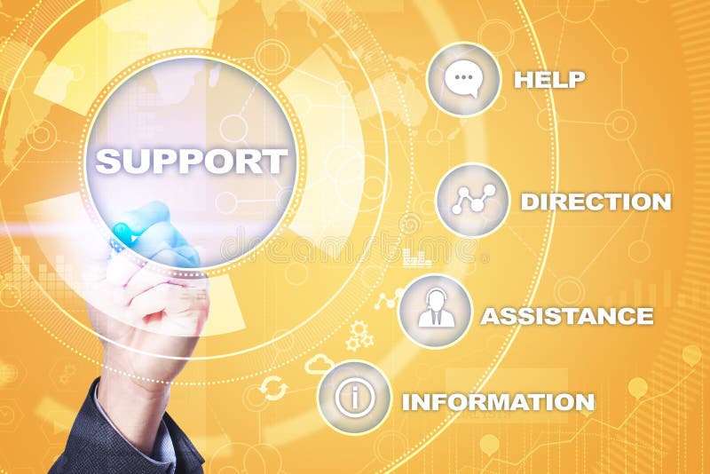 Technical Support. Customer Help. Business and Technology Concept ...