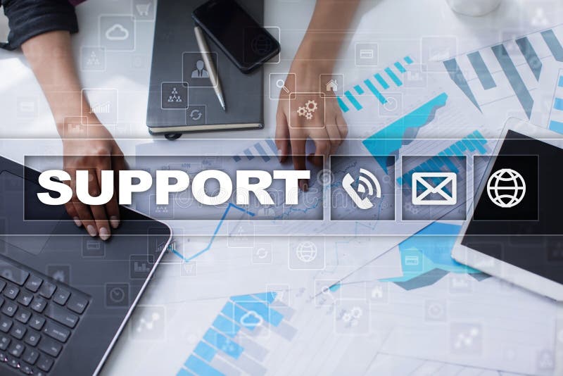 Technical Support. Customer Help. Business and Technology Concept ...