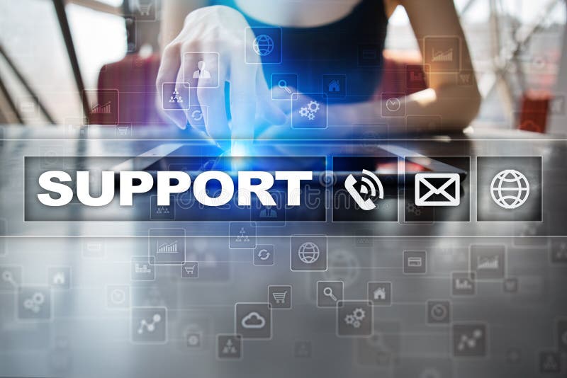 Technical Support. Customer Help. Business and Technology Concept ...