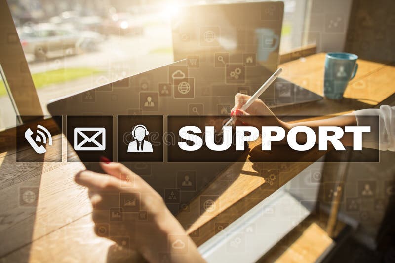 Technical Support. Customer Help. Business and Technology Concept ...