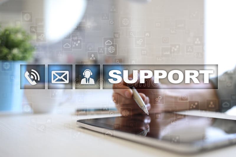 Technical Support. Customer Help. Business and Technology Concept ...