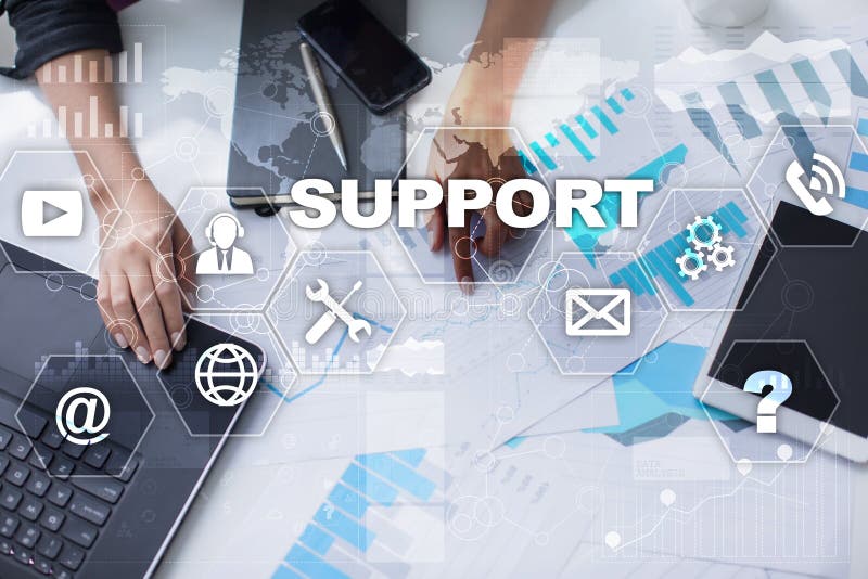 Technical Support. Customer Help. Business and Technology Concept ...