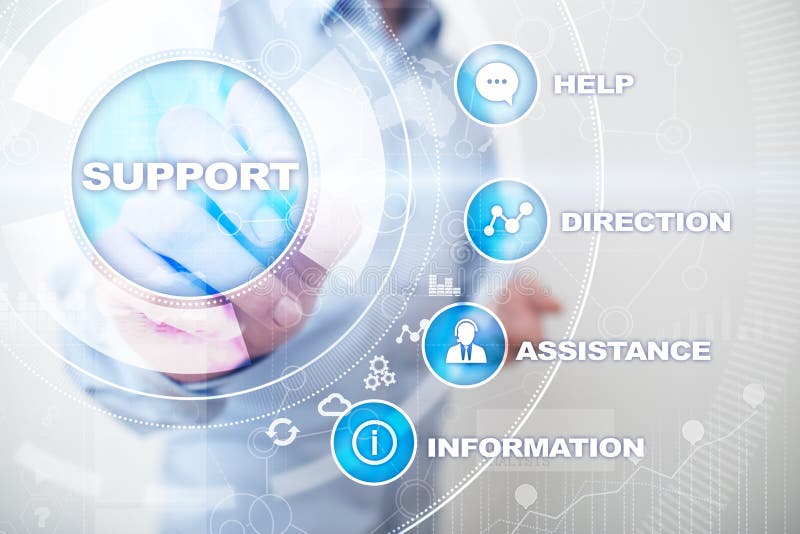 Technical Support. Customer Help. Business and Technology Concept ...
