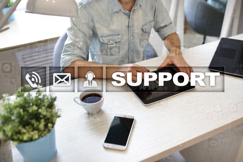 Technical Support. Customer Help. Business and Technology Concept ...