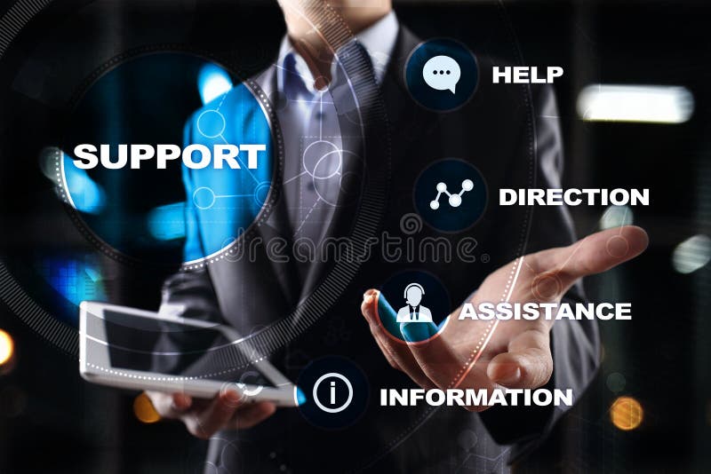 Technical Support. Customer Help. Business and Technology Concept ...