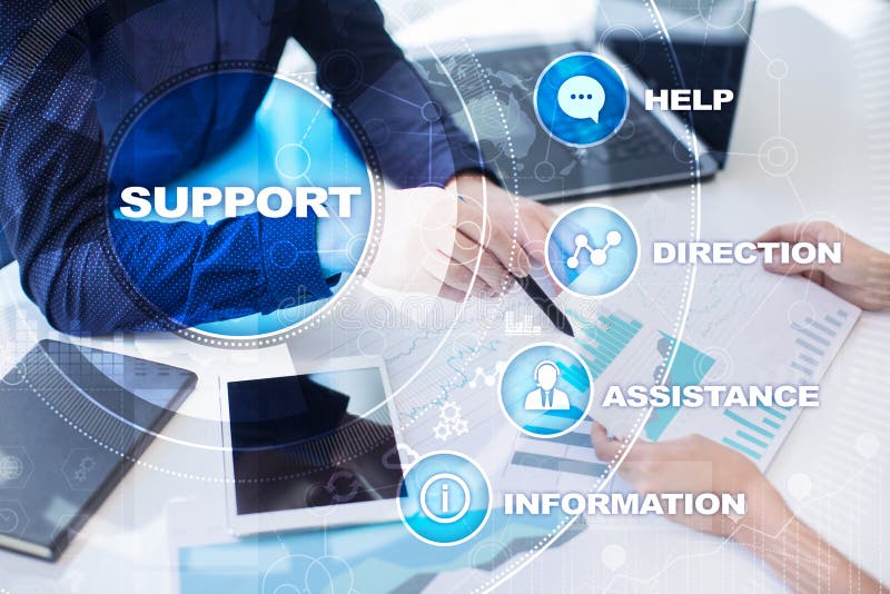 Technical Support. Customer Help. Business and Technology Concept ...