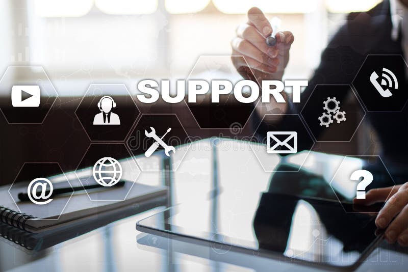 Technical Support. Customer Help. Business and Technology Concept ...