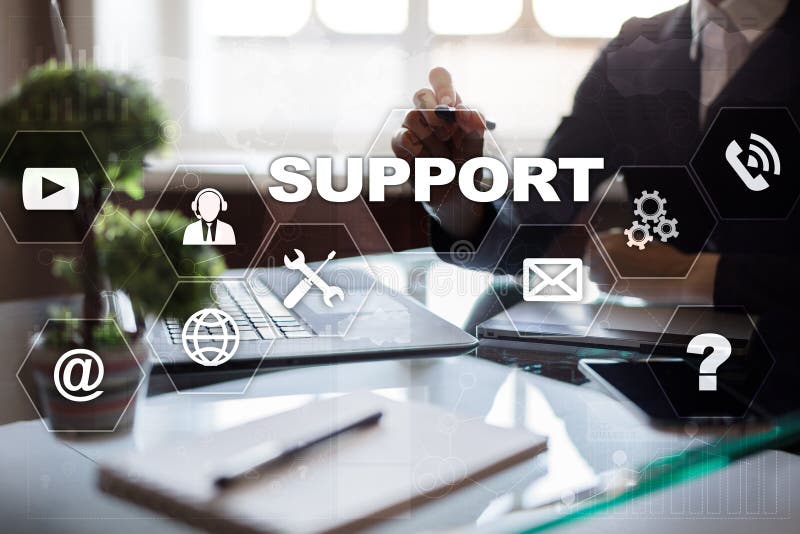 Technical Support. Customer Help. Business and Technology Concept ...