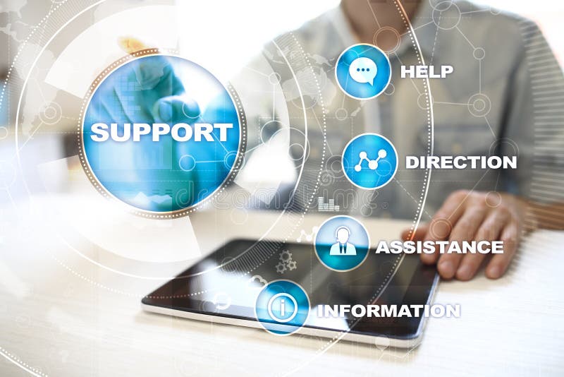 Technical Support. Customer Help. Business and Technology Concept ...