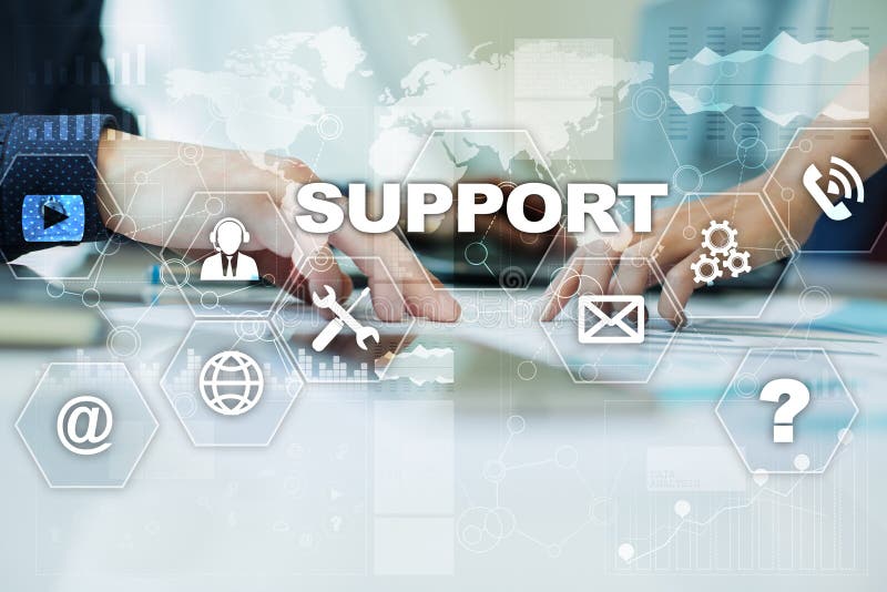 Technical Support. Customer Help. Business and Technology Concept ...