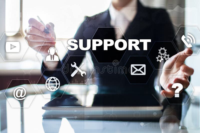 Technical Support. Customer Help. Business and Technology Concept ...