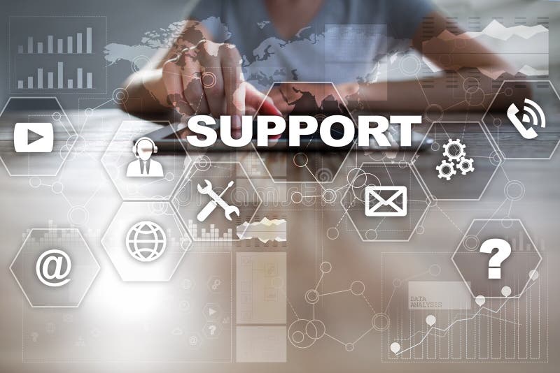 Technical Support. Customer Help. Business and Technology Concept ...