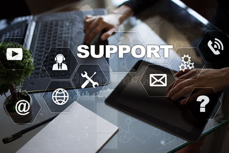 Technical Support. Customer Help. Business and Technology Concept ...