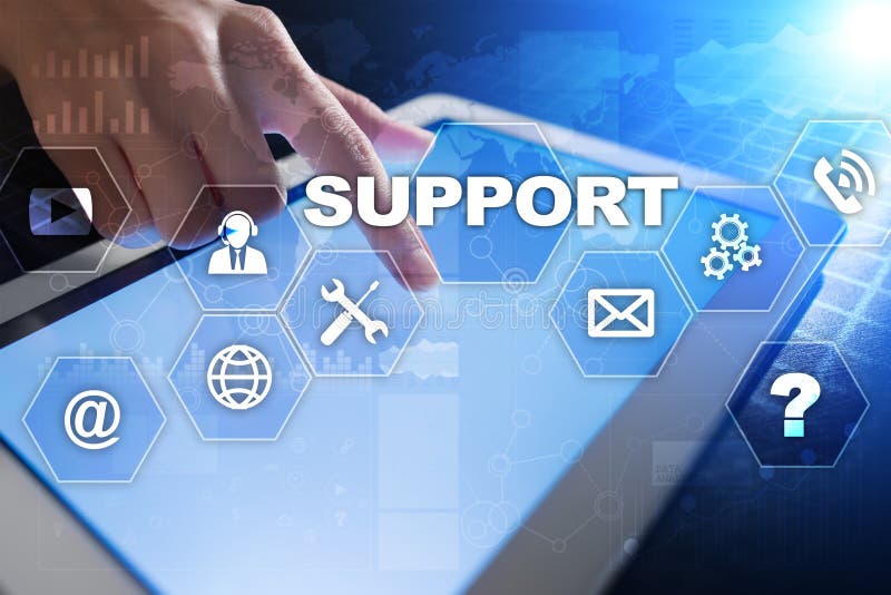 Technical Support. Customer Help. Business and Technology Concept ...