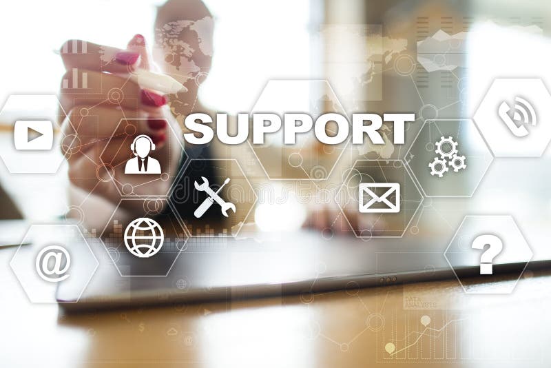 Technical Support. Customer Help. Business and Technology Concept ...