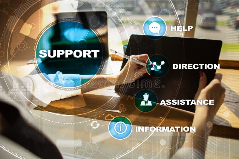 Technical Support. Customer Help. Business and Technology Concept ...