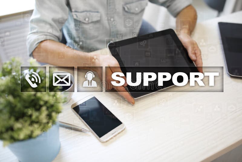 Technical Support. Customer Help. Business and Technology Concept ...
