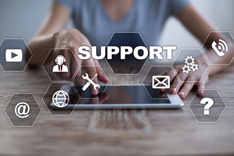 Technical Support. Customer Help. Business and Technology Concept ...