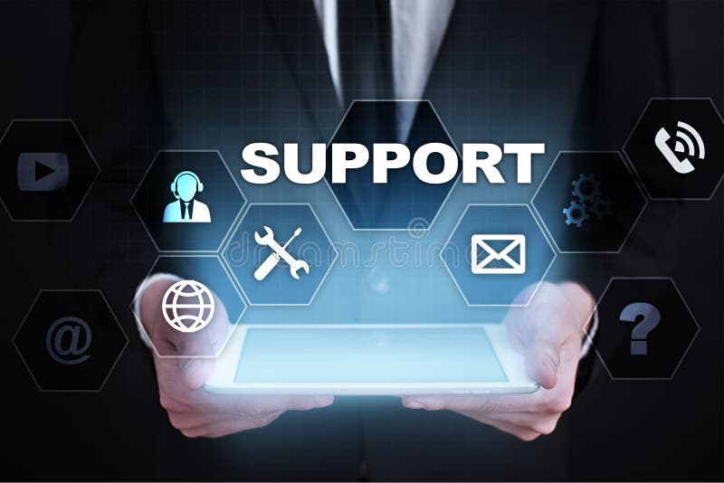 Technical Support. Customer Help. Business and Technology Concept ...