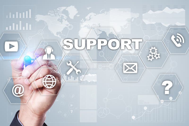 Technical Support. Customer Help. Business and Technology Concept ...