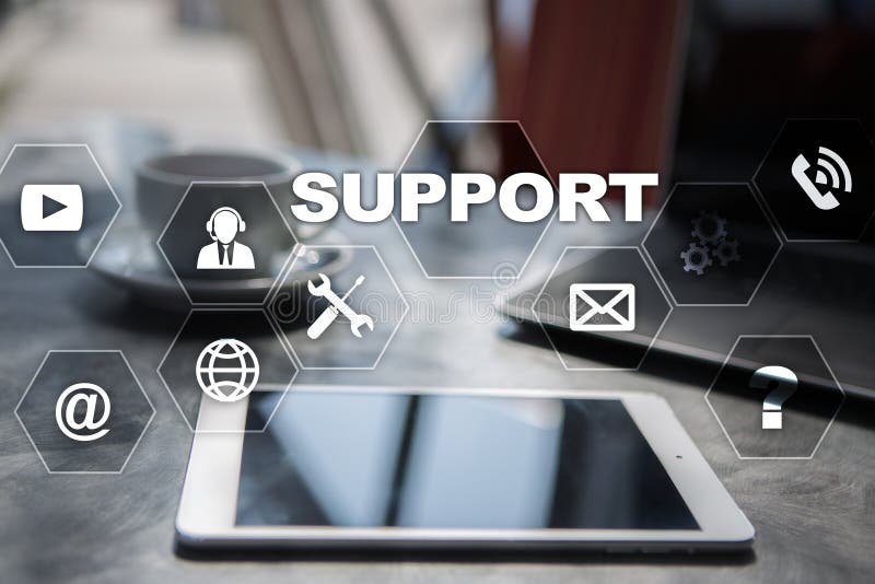 Technical Support. Customer Help. Business and Technology Concept ...