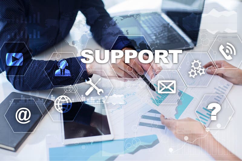 Technical Support. Customer Help. Business and Technology Concept ...
