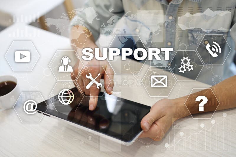 Technical Support. Customer Help. Business and Technology Concept ...