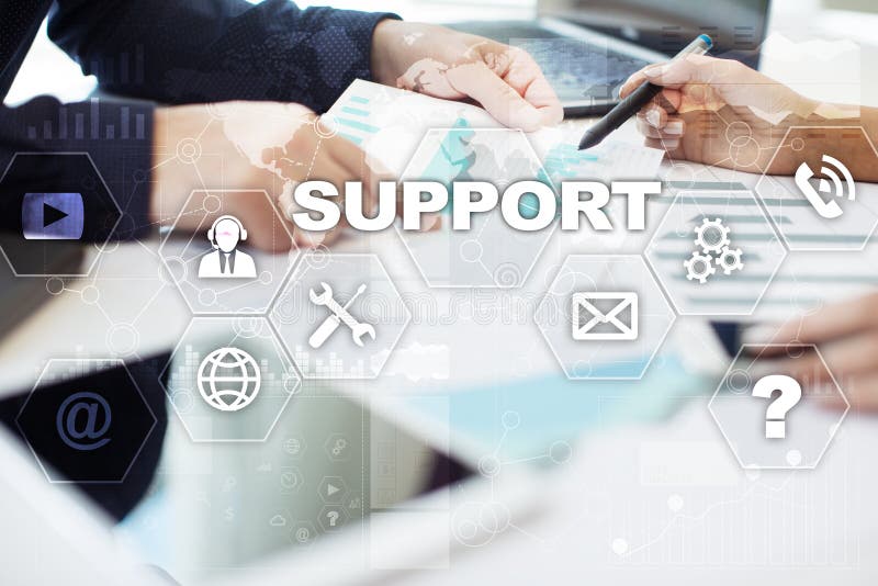 Technical Support. Customer Help. Business and Technology Concept ...