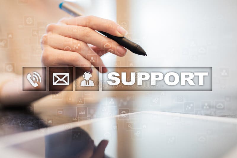 Technical Support. Customer Help. Business and Technology Concept ...
