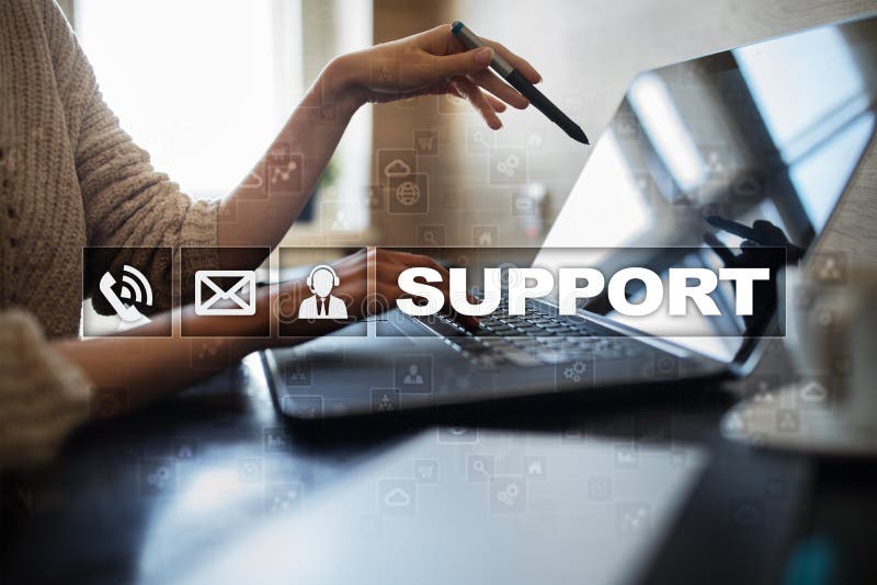 Technical Support. Customer Help. Business and Technology Concept ...