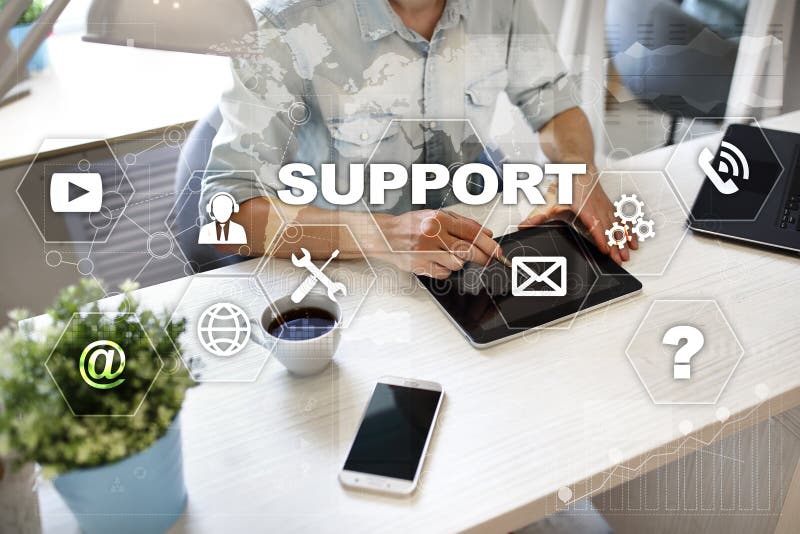 Technical Support. Customer Help. Business and Technology Concept ...