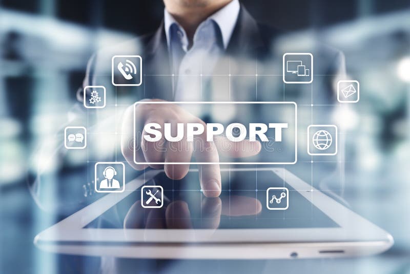 Technical Support and Customer Service. Business and Technology Concept ...