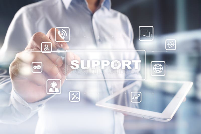 Technical Support and Customer Service. Business and Technology Concept ...
