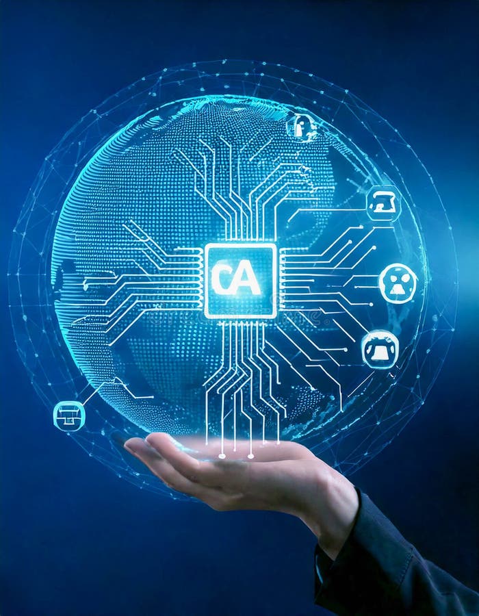 Digital Icon Representing Tech Support, Customer Service, Business ...