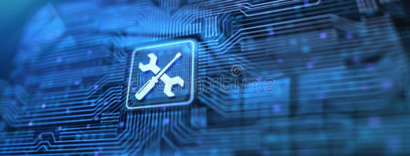 Technical Support Customer Service Concept on Virtual Screen Stock ...