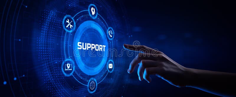 Technical Support Customer Service Guarantee Quality Assurance. Hand ...