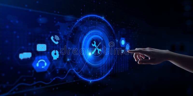 Technical Support Customer Service Guarantee Quality Assurance. Hand ...