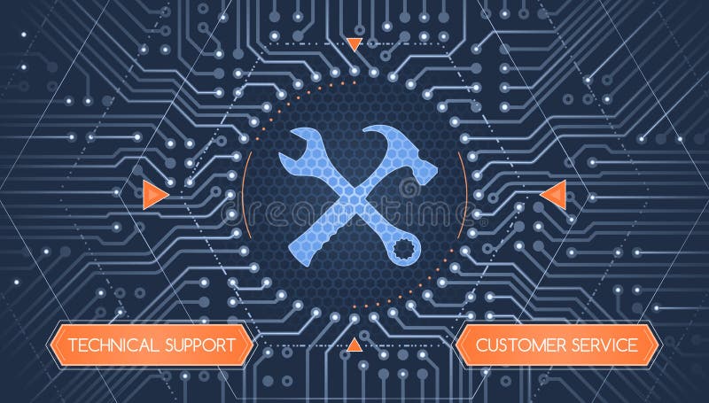 Technical Support & Customer Service - Infographical Concep Stock ...