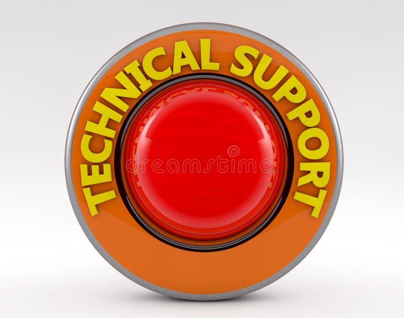 Technical support 3d sign stock illustration. Illustration of network ...