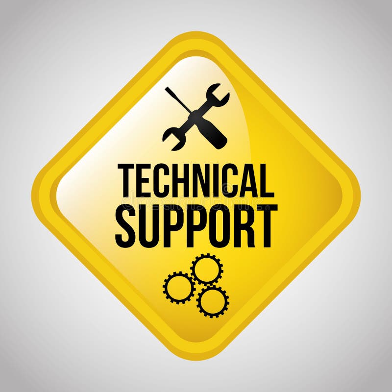 Technical Support Simpel Logo Icon Vector Ilustration Stock Vector ...