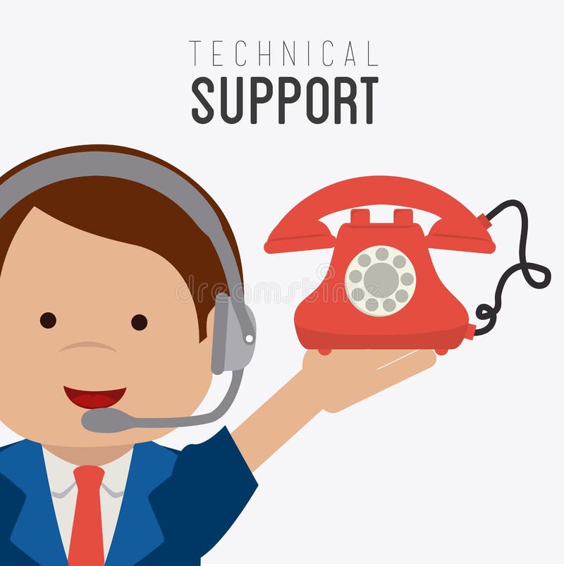 Technical support design stock illustration. Illustration of office ...
