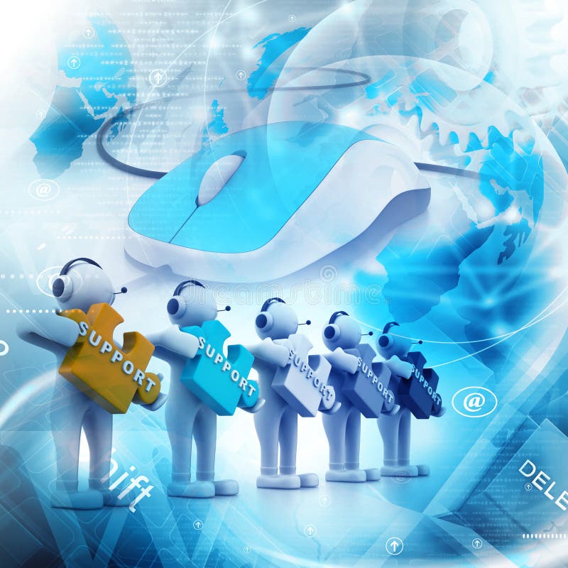 Technical support stock illustration. Illustration of phone - 51355159