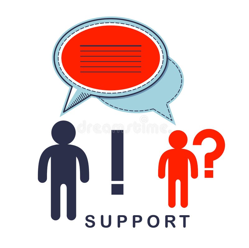 Technical Support Employee and Customer Asking Question Inquiry. Stock ...